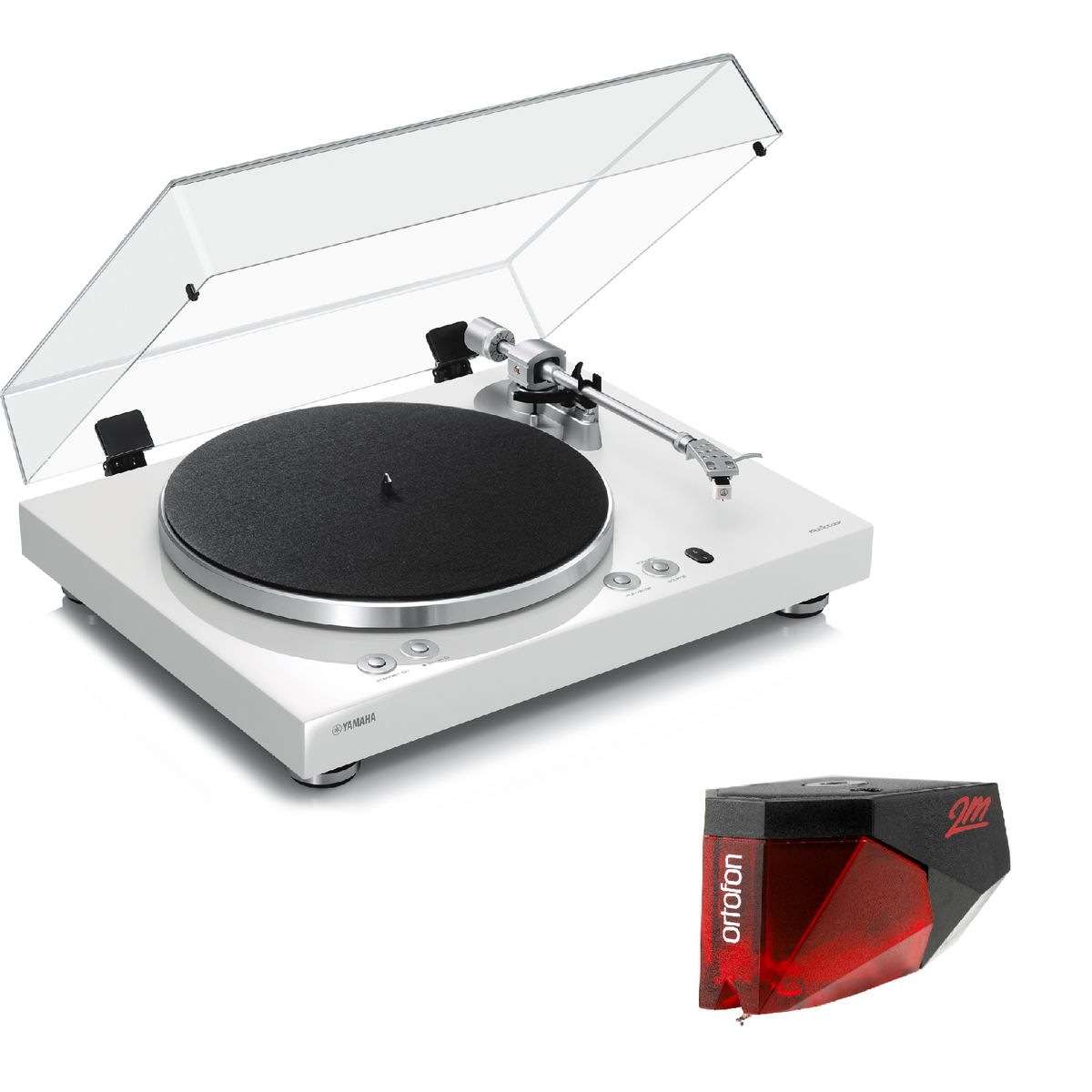 Denon DP-400 Turntable Bundle with Ortofon 2M Red – Safe and Sound HQ